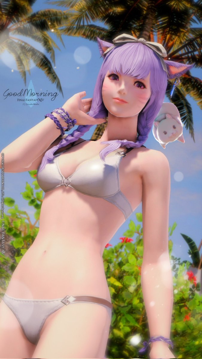 🍀🌺ゆゆ🌴🌻 ☽ 🜸 on Twitter: "おはようございます🐈🎶⸒⸒ 「ん？(⸝⸝•ᴗ•⸝⸝)🌴🌺」 #FF14 #FF14SS #XIV_PICTCLIP #ぐまろご #yuyutype"