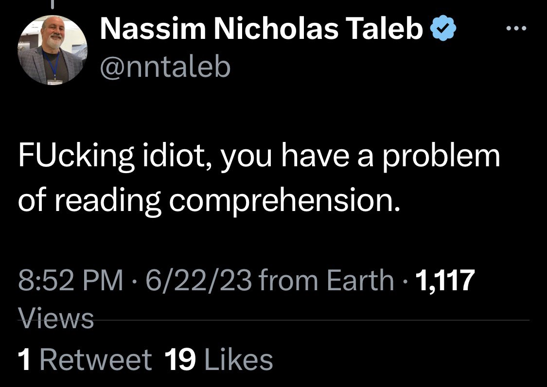 Bradford Ferguson on Twitter: "Sad to see this. Nassim Taleb tells us we should stay away from ...