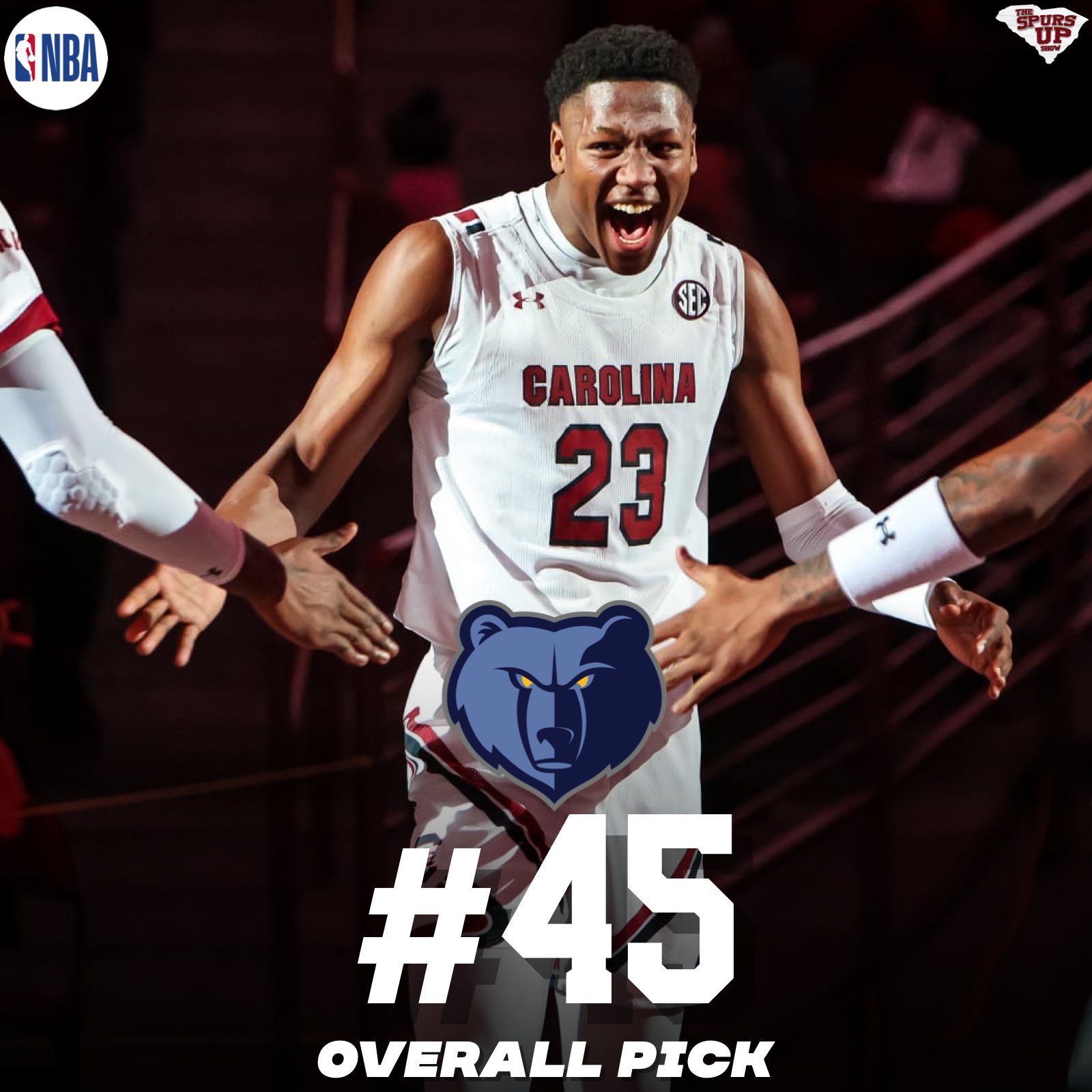 The Spurs Up Show on Twitter: "With the 45th overall pick in the 2023 NBA Draft, the Memphis ...