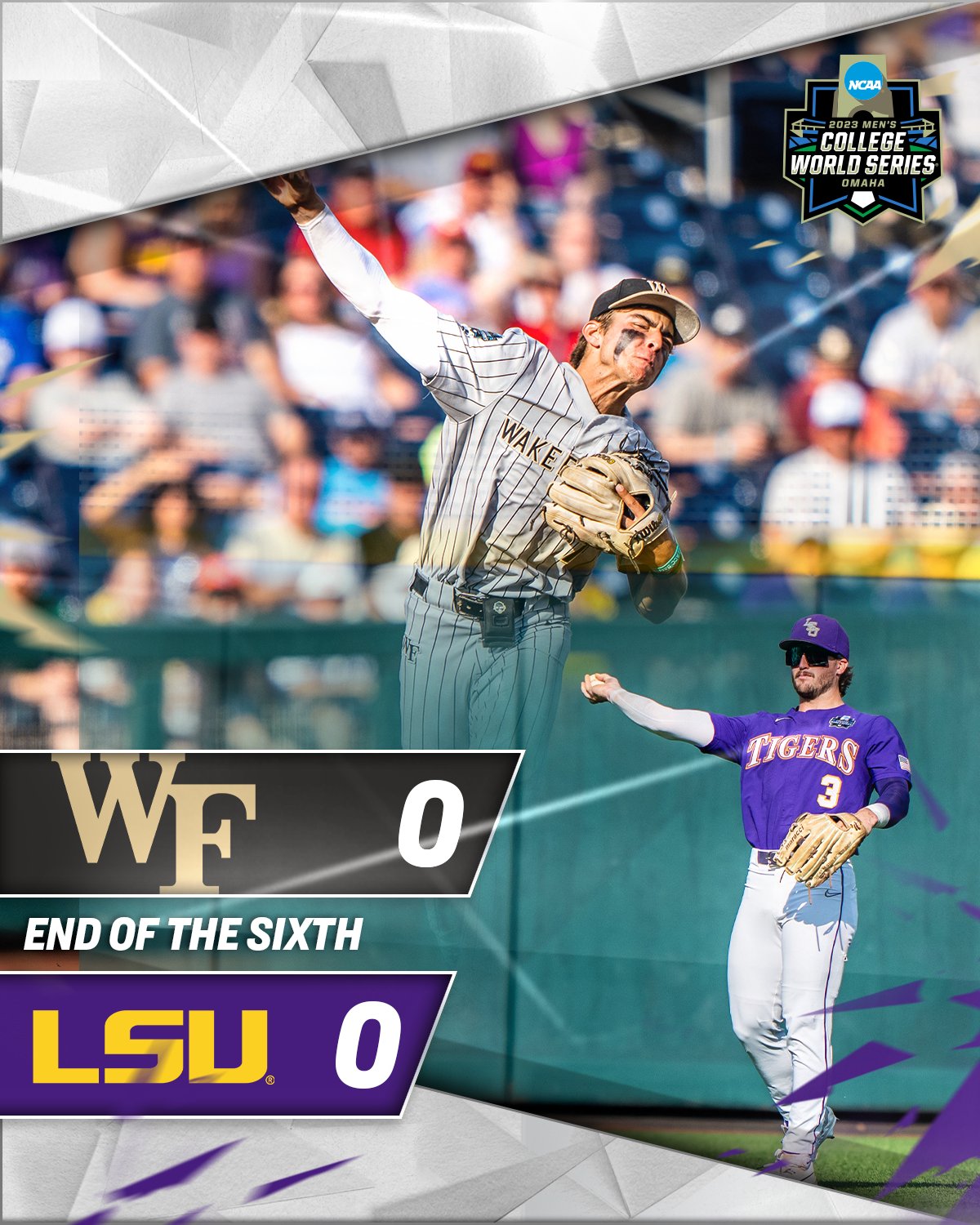 NCAA Baseball on Twitter: "⚾️ END OF 6 ⚾️ @WakeBaseball - 0 @LSUbaseball - 0 #MCWS https://t.co ...