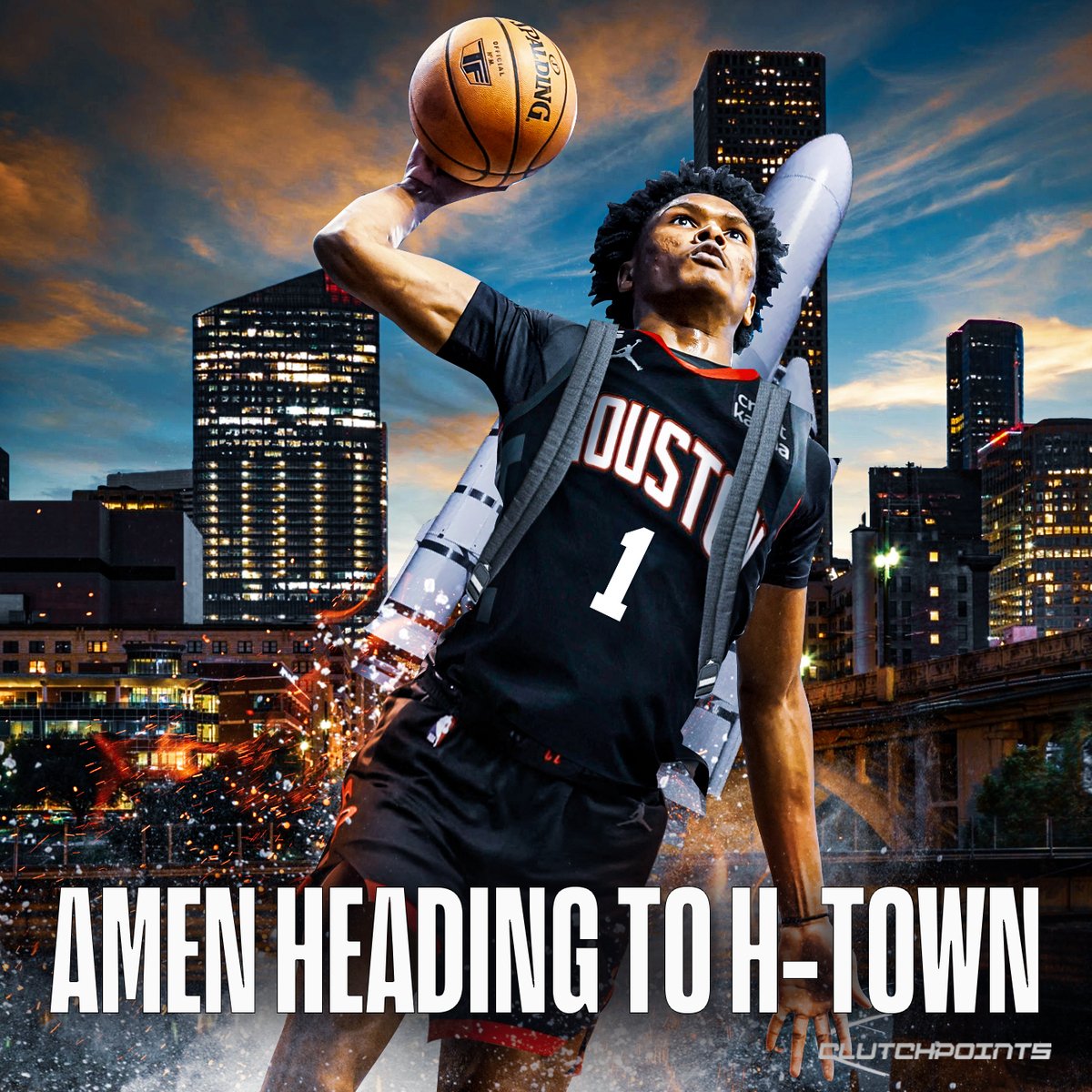 ClutchPoints on Twitter: "The Houston Rockets select Amen Thompson with the 4th pick in the 2023 ...