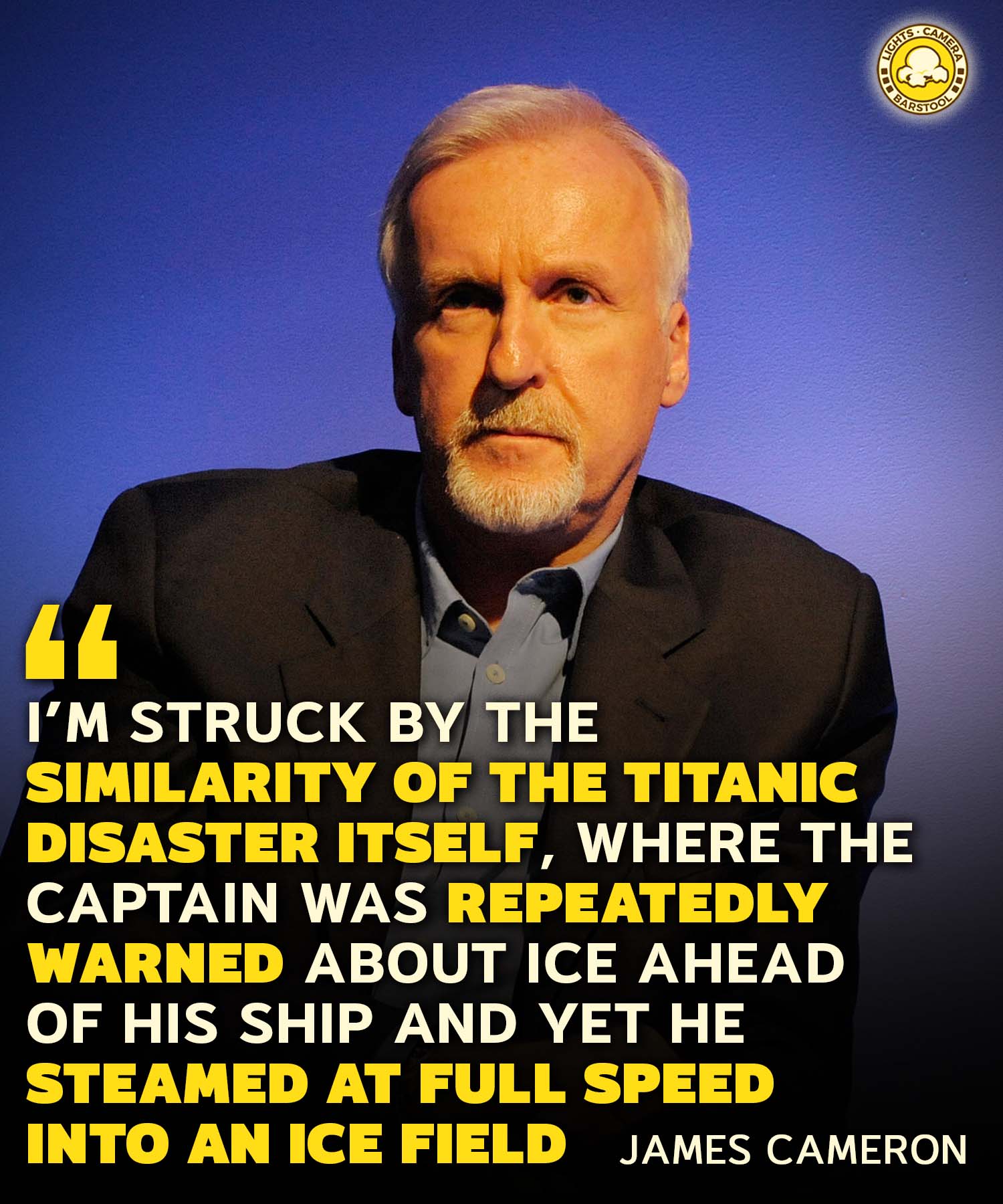 Lights, Camera, Barstool on Twitter: "James Cameron comments on the Titanic submarine implosion ...