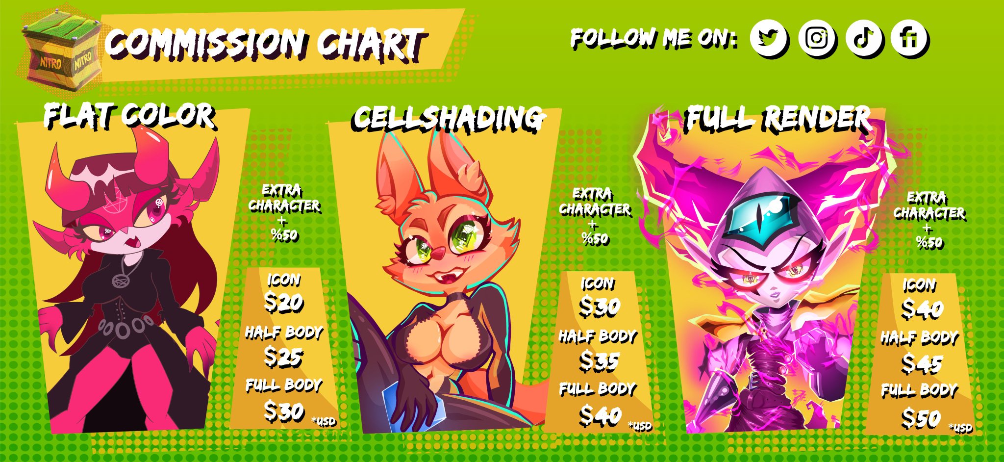 Nitro Crate 🌈COMMS OPEN🌈 on Twitter: "Is that time again!! commission slots open^^ DMs open ...