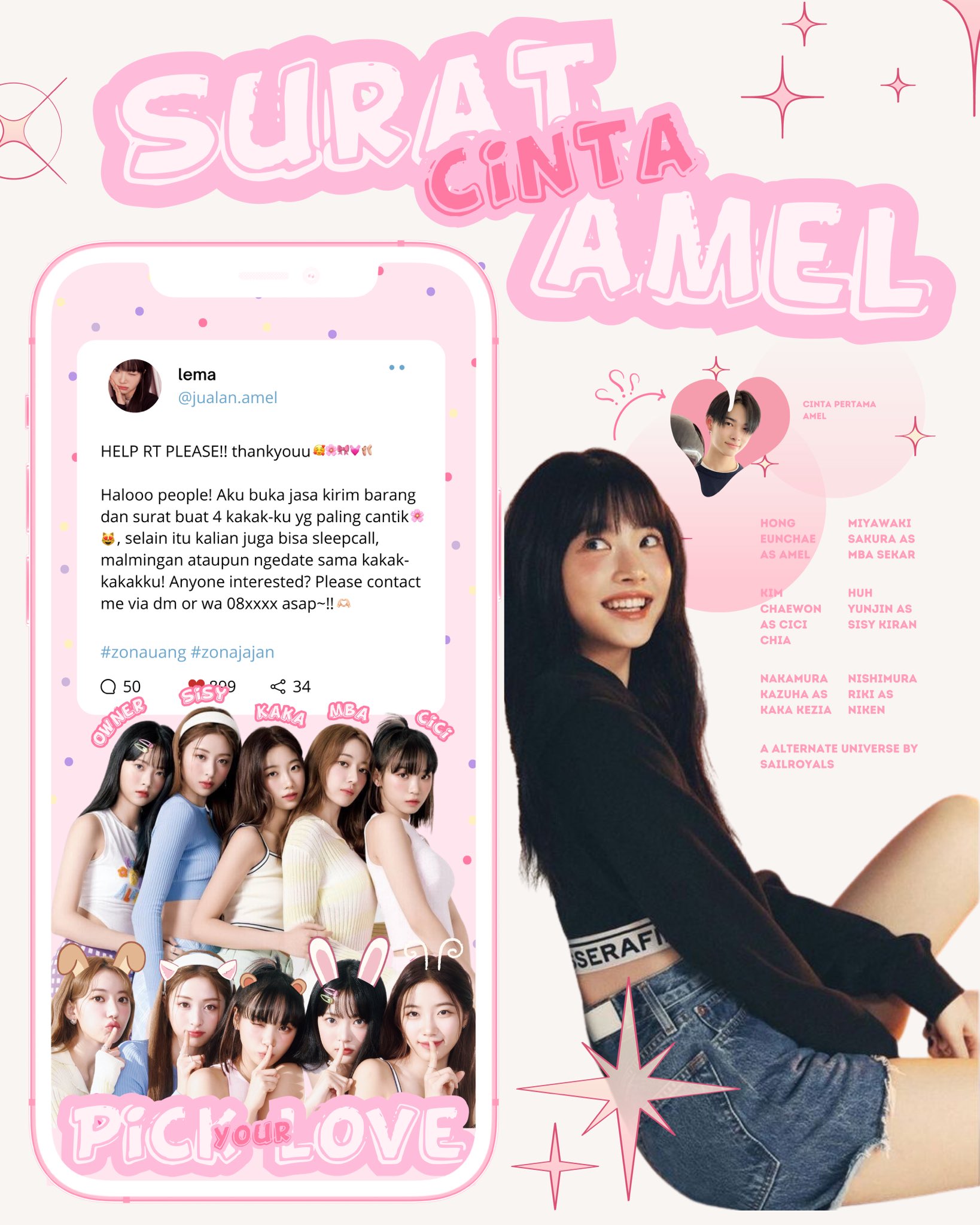 ejin on Twitter: "— Surat cinta Amel chaemura ft lsrfm au by sailroyals https://t.co/WSE0Q7GwOx ...