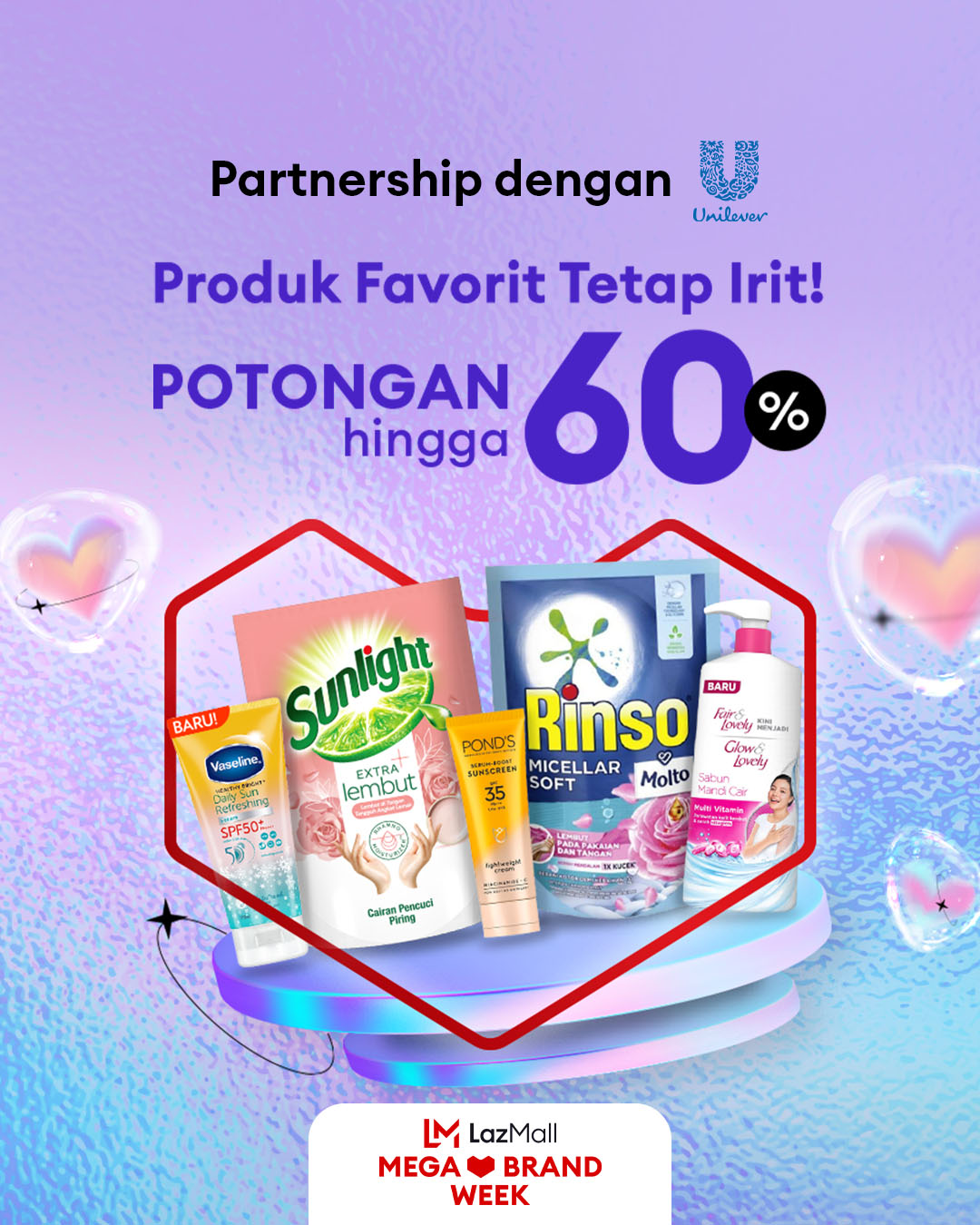 Lazada on Twitter: "Belanja Produk Favorit kamu di Unilever bisa Tetap Irit karena ada Potongan ...