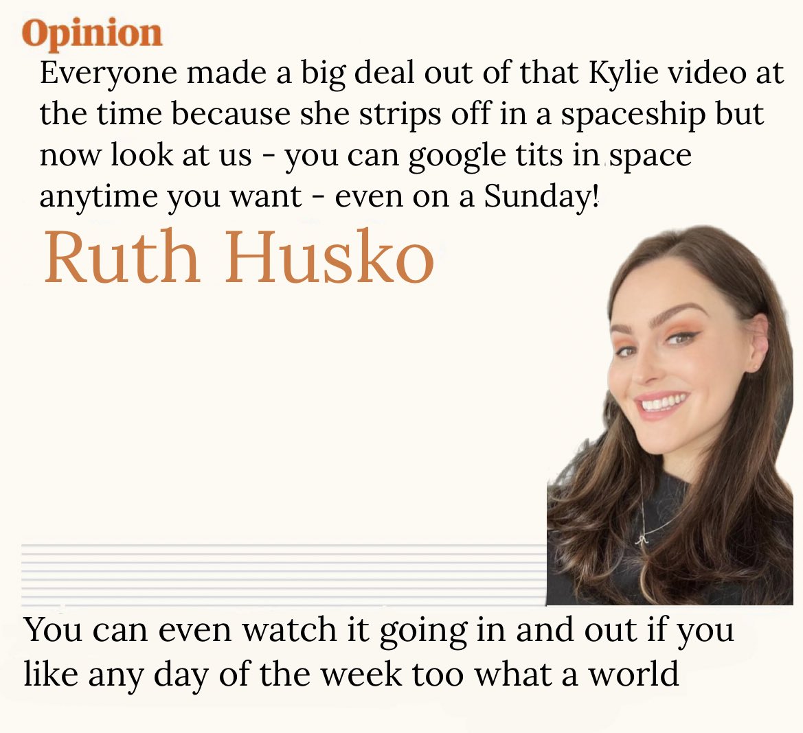 Ruth Husko: Too cheeky on Twitter: "Thinking of getting into the old opinion piece writing ...