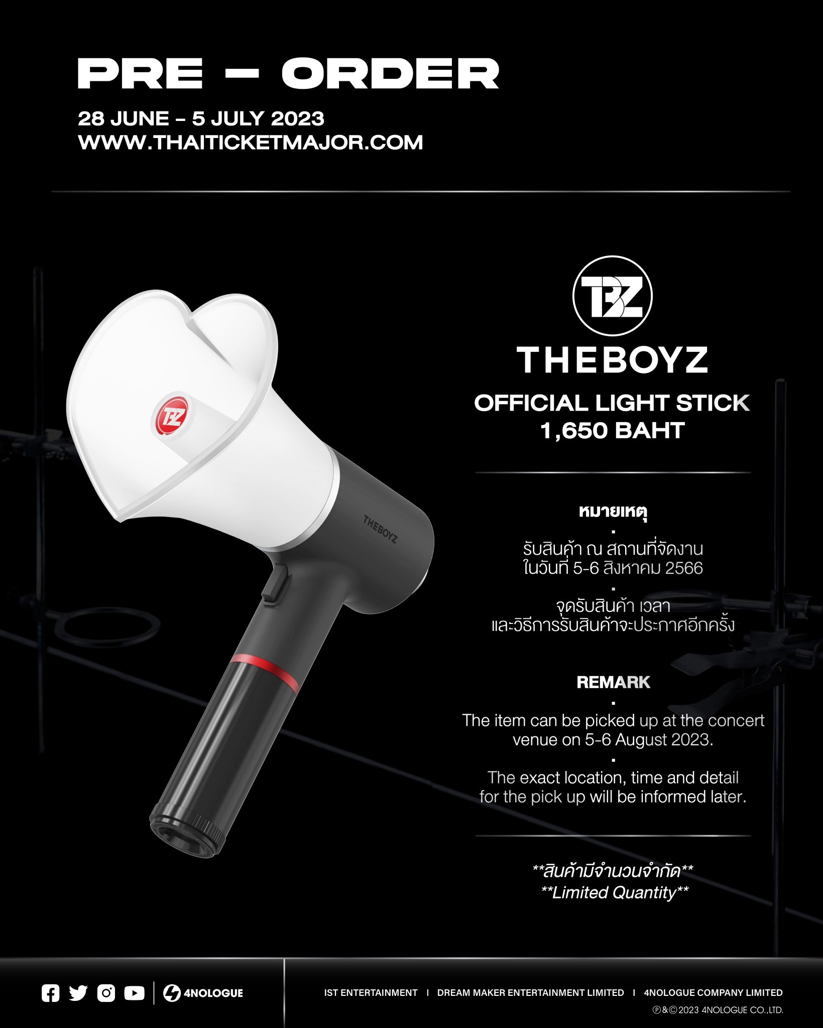 4NOLOGUE on Twitter: "🤍📢 ของมันต้องมี! กับ The Boyz Official Light Stick 'Heart Bbyong Bong' ที่ ...