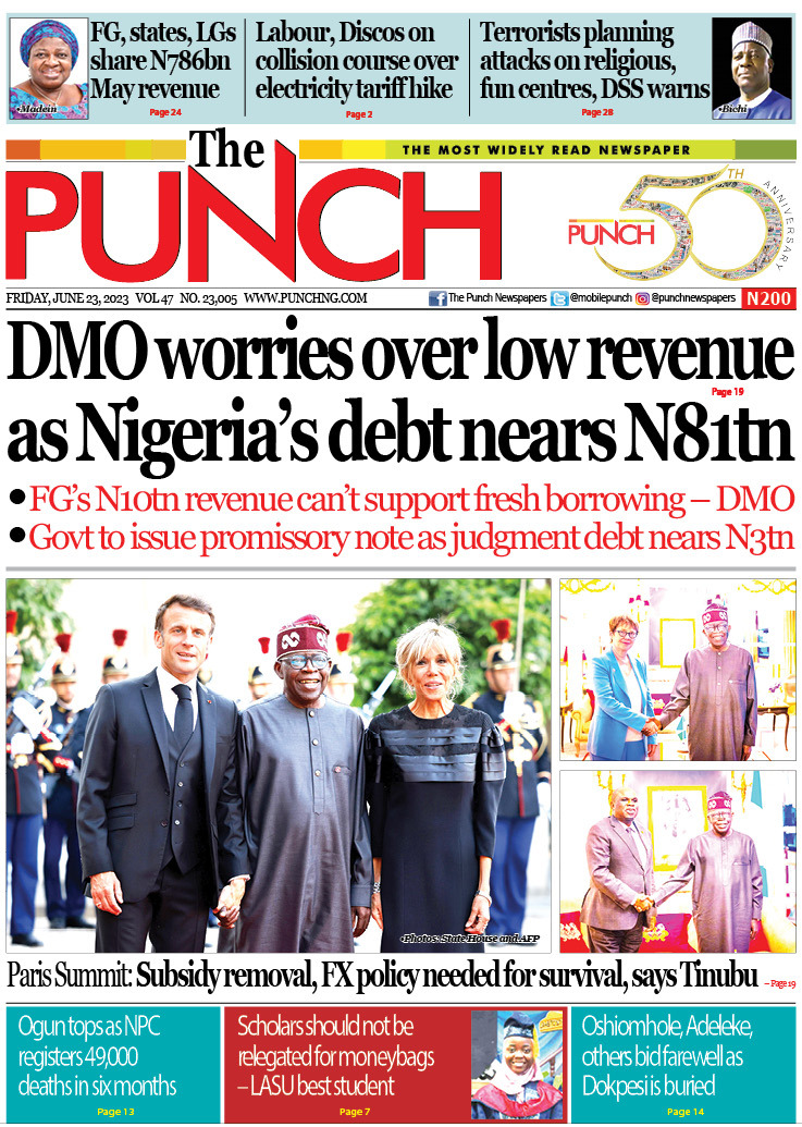Punch Newspapers on Twitter: "June 23 - HEADLINES https://t.co/XYJW02BqkC" / Twitter