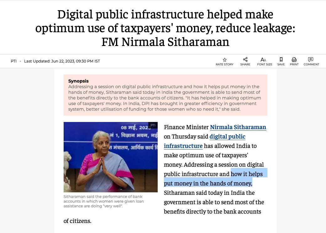 Prateek Waghre| prateekwaghre@mastodon.social on Twitter: ""...helps put money in the hands of ...