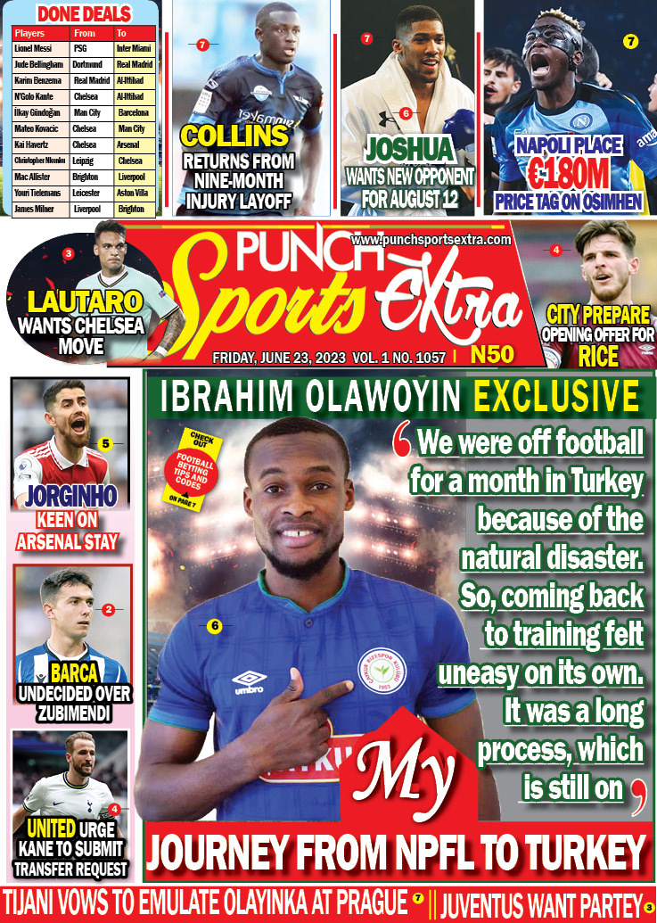 Punch Newspapers on Twitter: "June 23 - PUNCH Sports Extra Headlines https://t.co/CC9Lem29WT ...