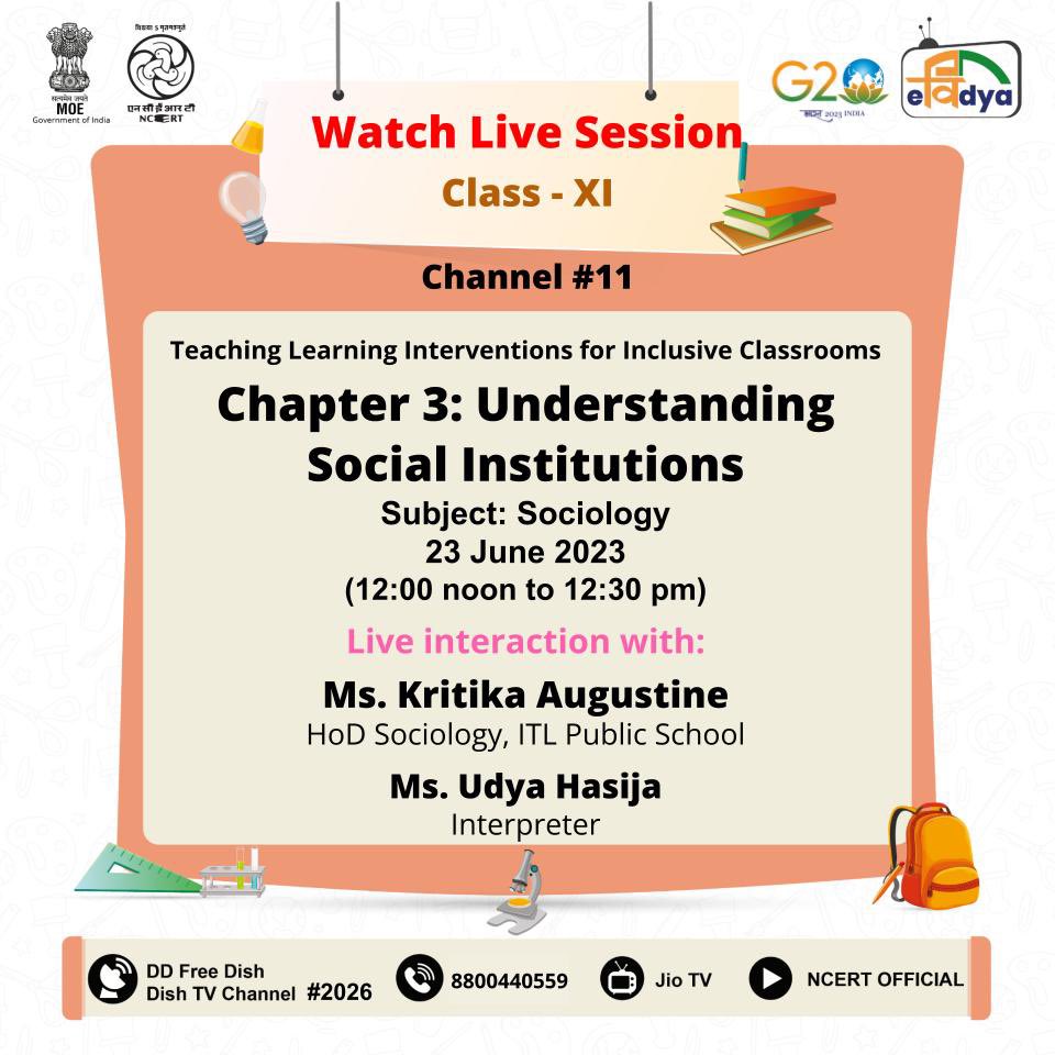 NCERT on Twitter: "Watch live interaction with experts for free and enhance your knowledge ...