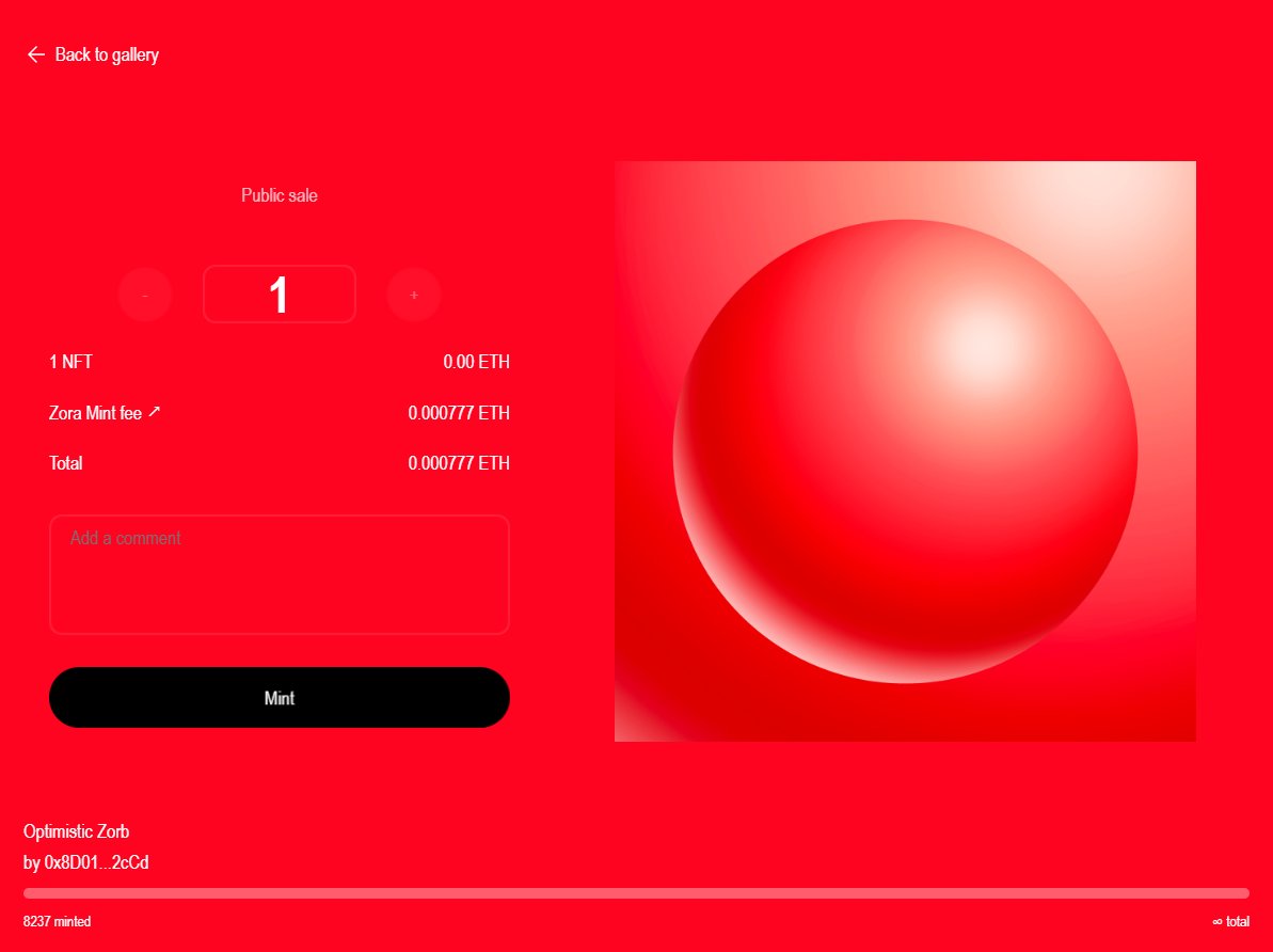 CryptoDuck 🔴 on Twitter: "Free Mint: Optimistic Zorb จาก @optimismFND x @ourZORA 👉 https://t.co ...