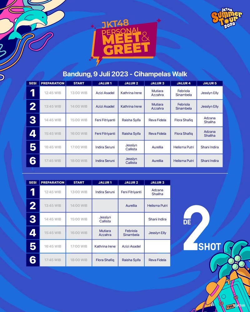 JKT48 on Twitter: "Pre-Order Photocard JKT48 Summer Tour 2023 dan 2-Shot untuk kota Bandung dan ...