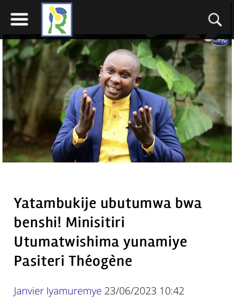 Inyarwanda.com on Twitter: "Yatambukije ubutumwa bwa benshi! Minisitiri Utumatwishima yunamiye ...