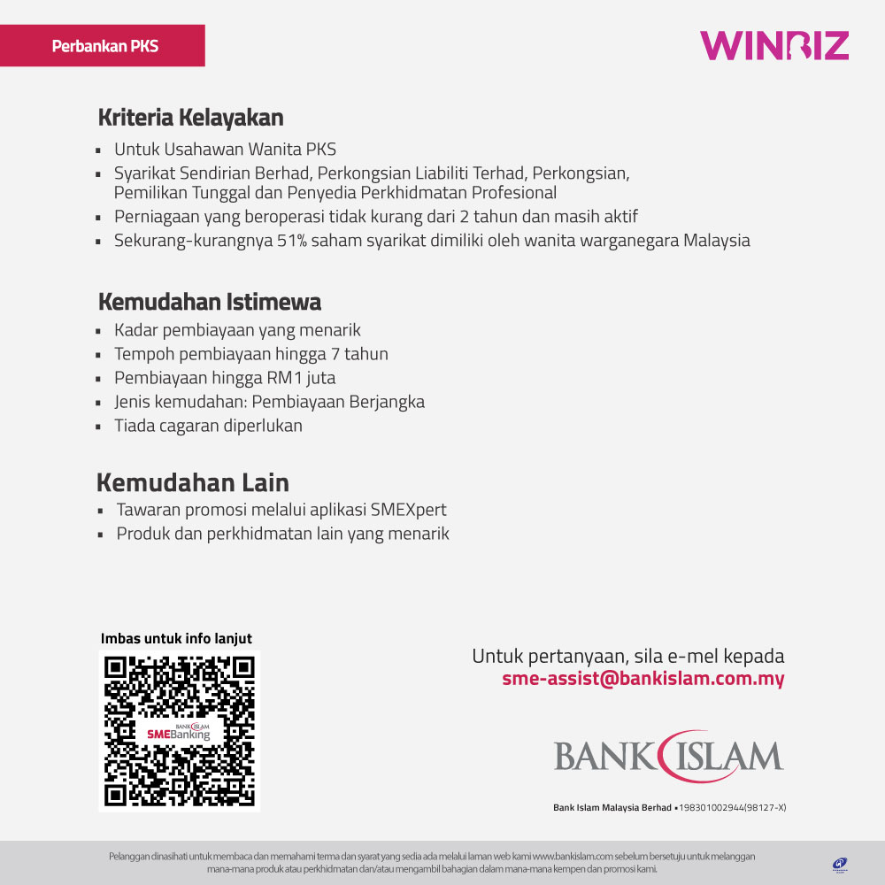 Bank Islam on Twitter: "Bank Islam Women in Business (BI WinBiz) adalah produk pembiayaan khas ...