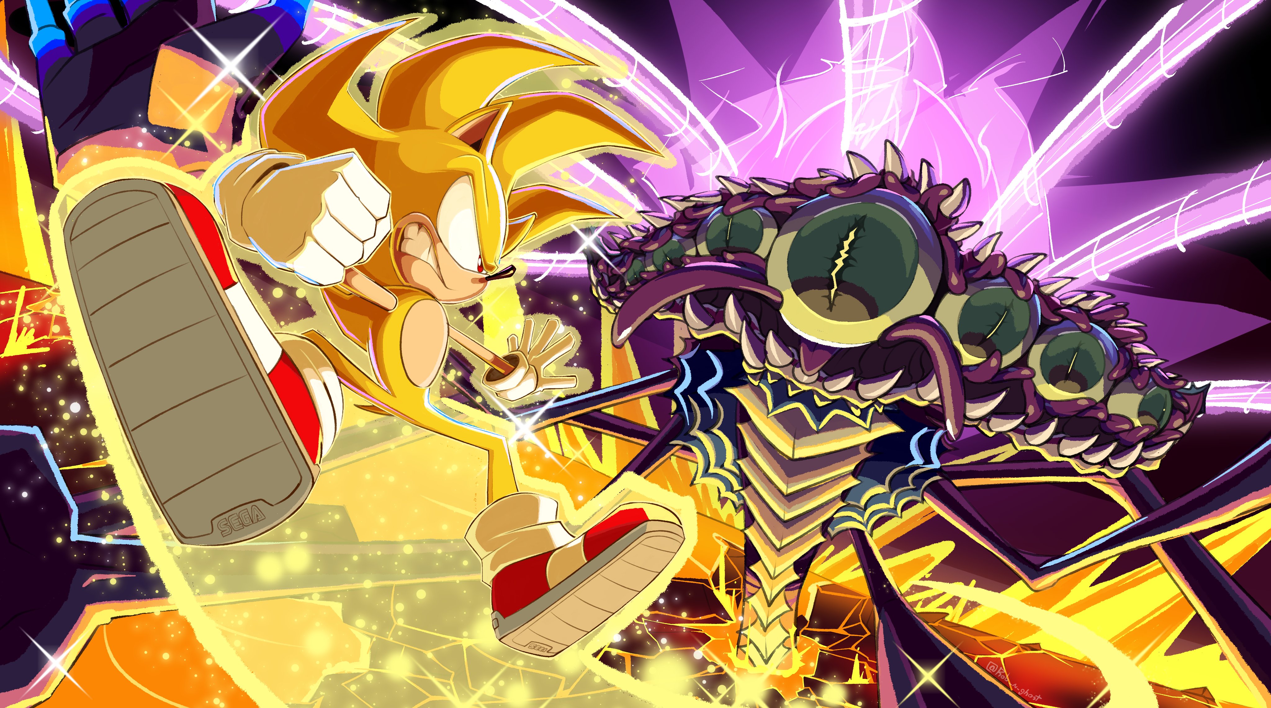 Super Sonic Vs Dark Super Sonic