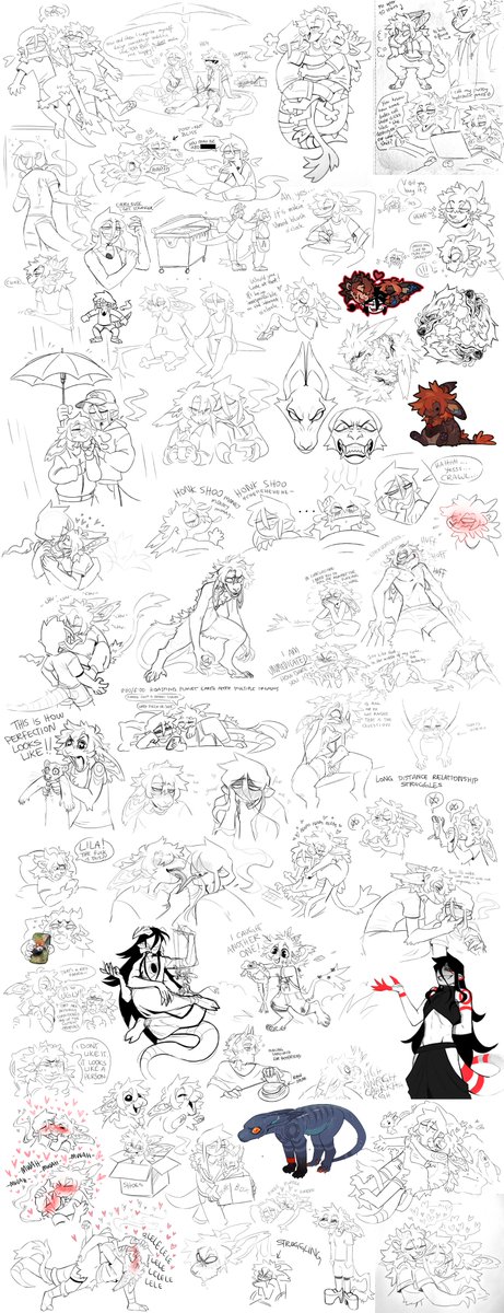 「Dropping two new sketch dumps in here too Support me on Ko-F」LiLaiRaの漫画