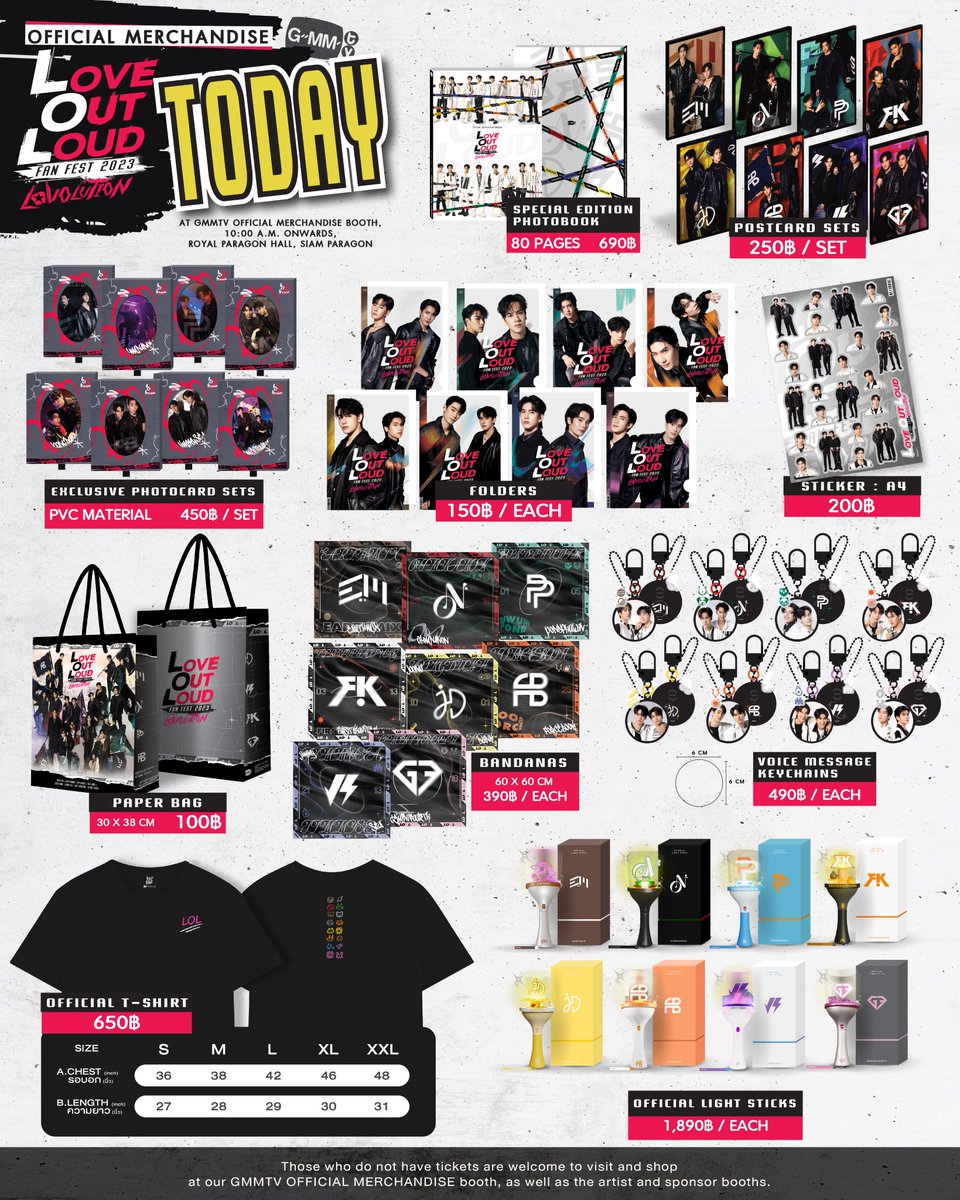 GMMTV SHOP on Twitter: "วันนี้! พบกับ Official Merchandise จาก Love Out Loud Fan Fest 2023 ...