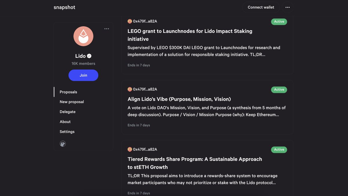 Lido on Twitter: "New Lido DAO Snapshots are live - time to vote ⚡️ 1⃣ LEGO grant to Launchnodes ...