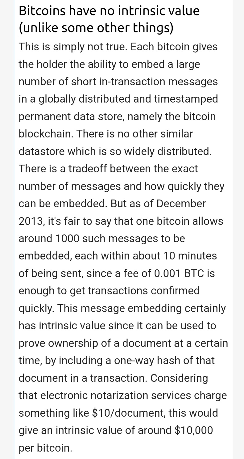 cryptotweek on Twitter: "Each bitcoin gives the holder the ability to embed a large number of ...