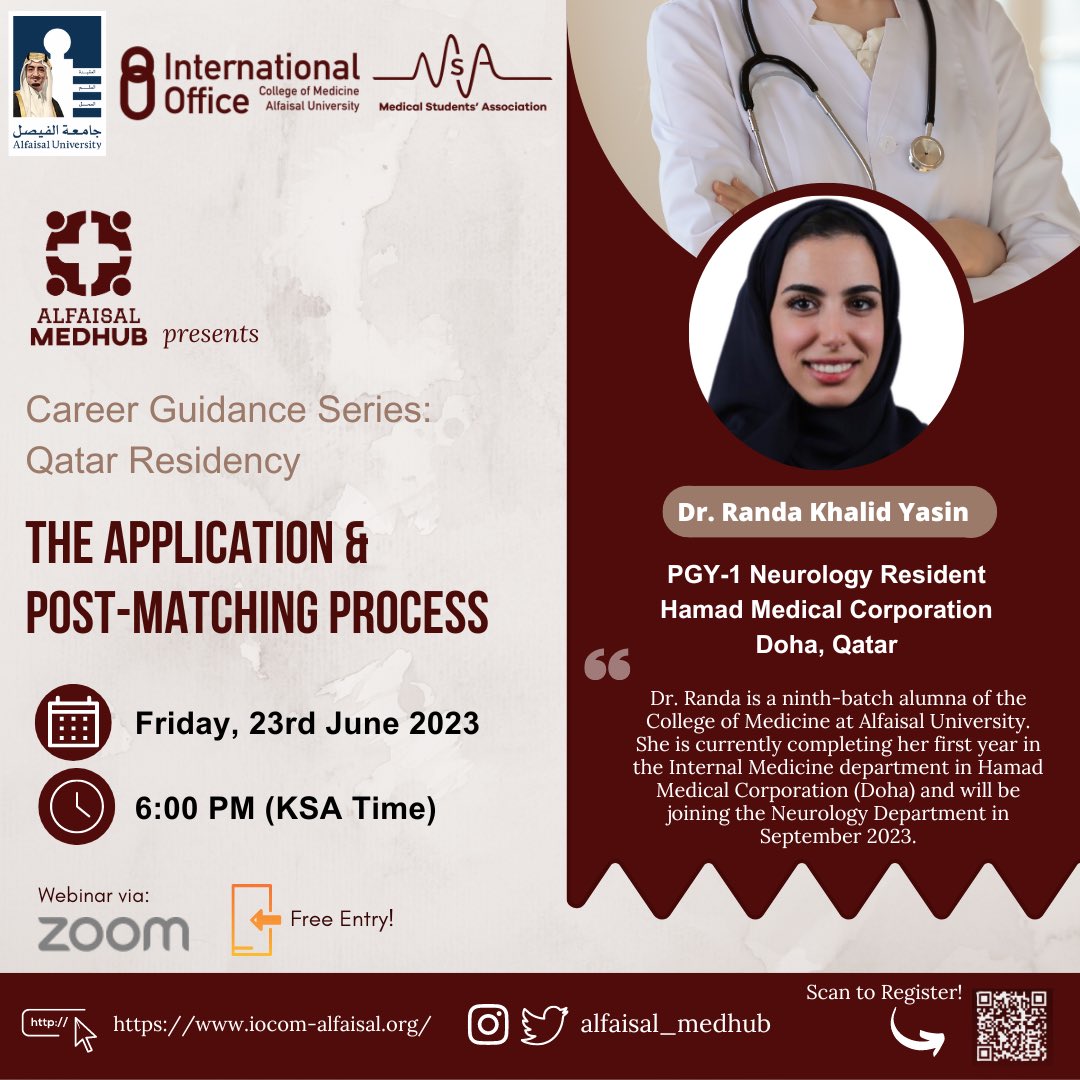 Alfaisal MedHub on Twitter: "Join Dr. Randa Yasin this weekend for a talk on the “Application ...