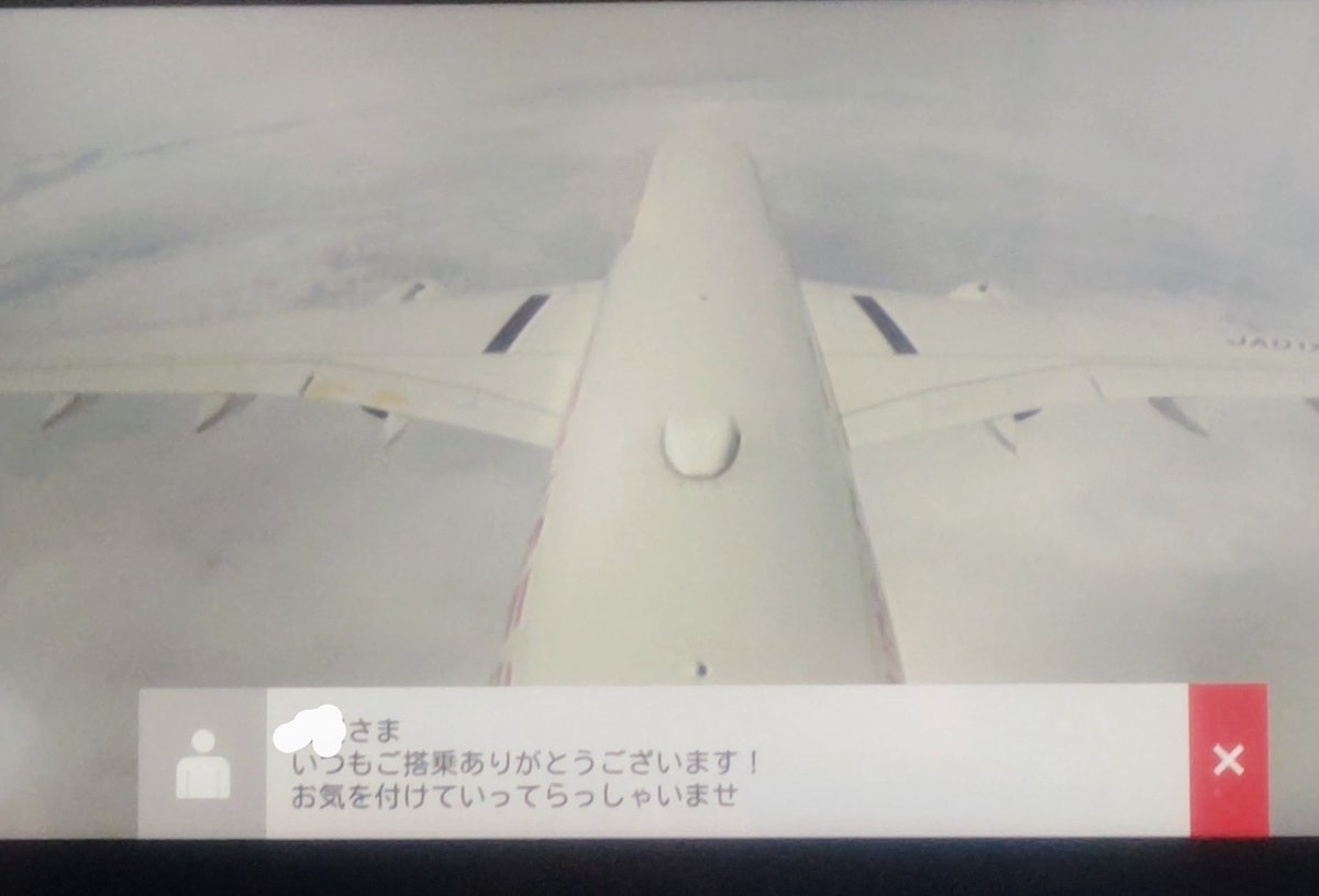 旅好き_鉄道飛行機好き on Twitter: "JAL A359モニター 個々にコメント出せるの凄いよね 特別に出してくれた🫡🫡 さて、おやすみなさい💤"