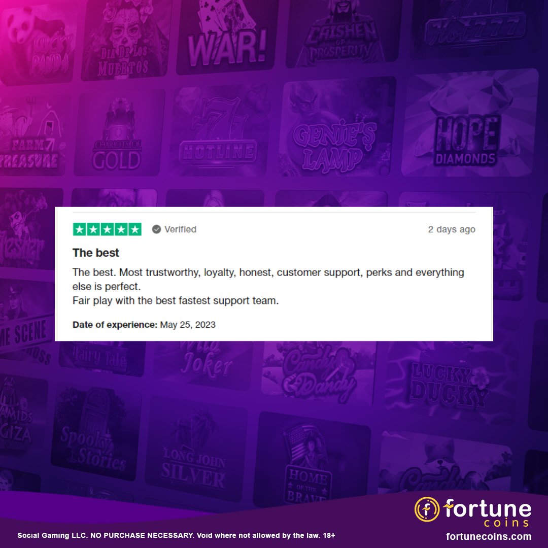 @FortuneCoinsCasino on Twitter: "🙌 We're thrilled to hear that you had a fantastic experience at ...