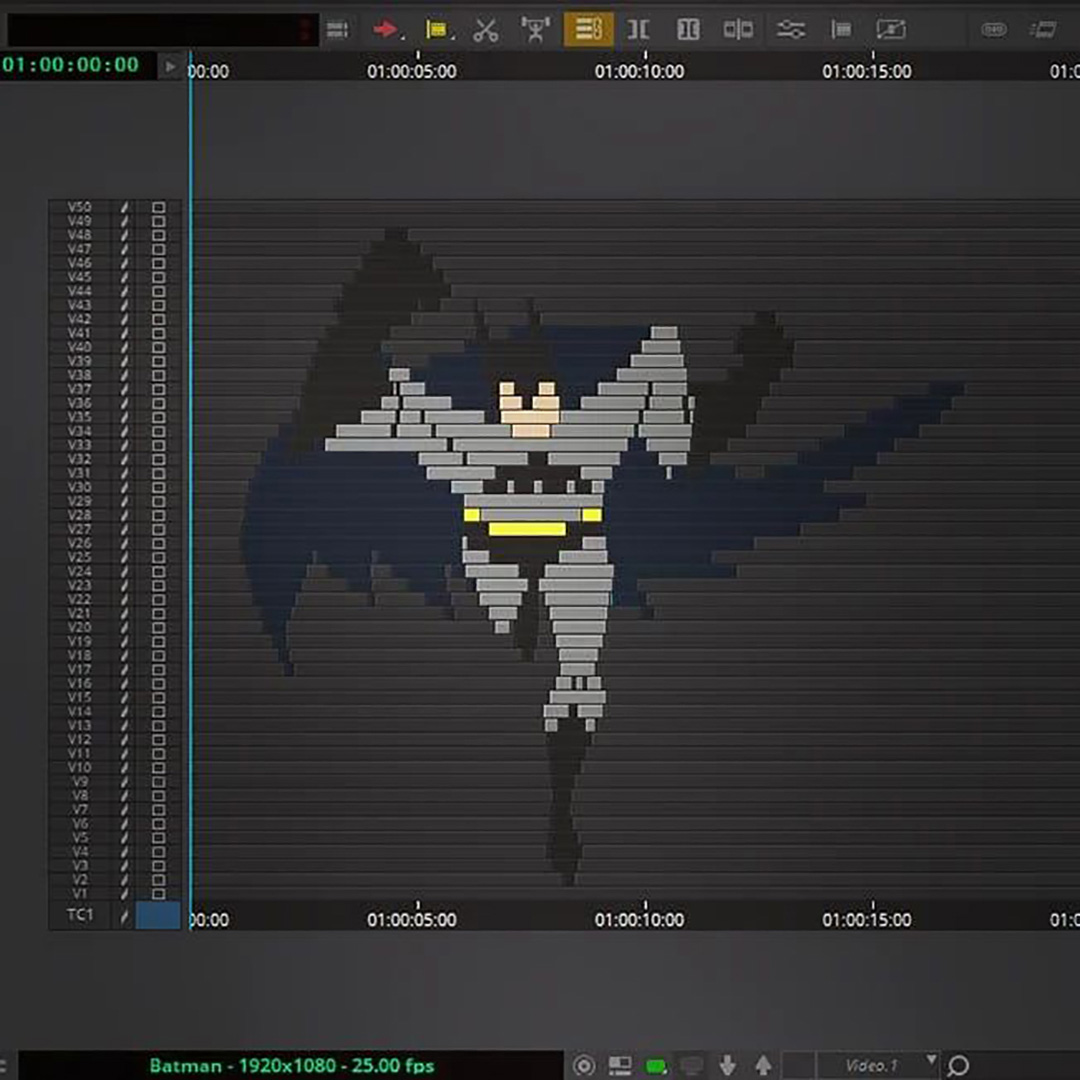 Minecraft Pixel Art Batman