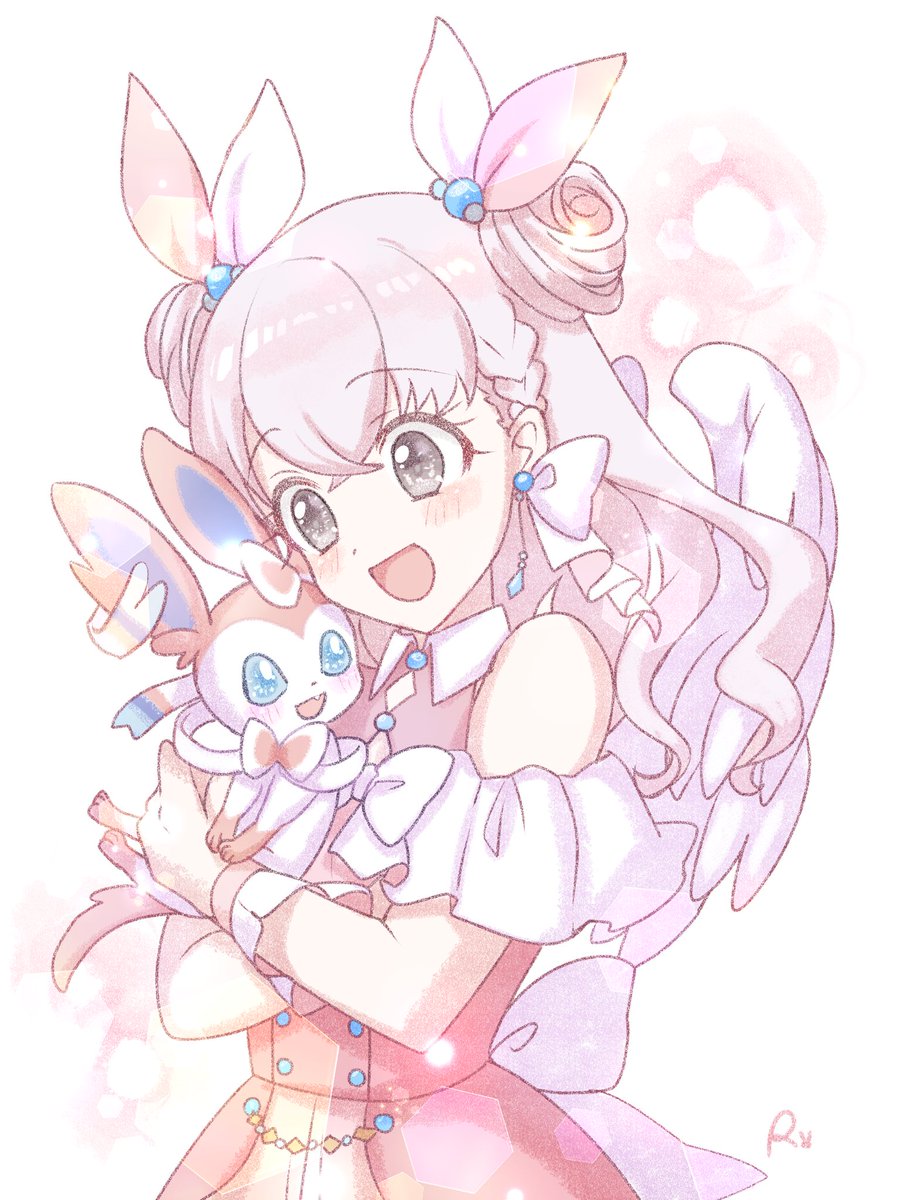 ニンフィア 「ニンフィアちゃんありがとうございました」|ろきこ🐰🎀のイラスト