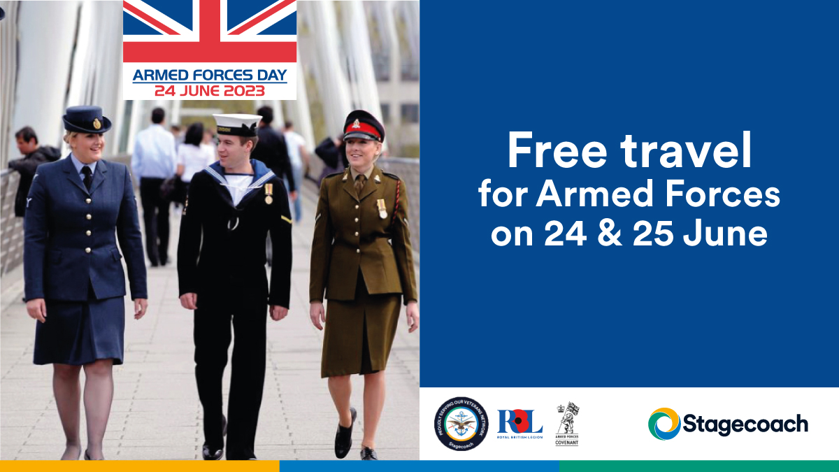 Stagecoach East Midlands on Twitter: "We're supporting #ArmedForcesDay with nationwide free ...