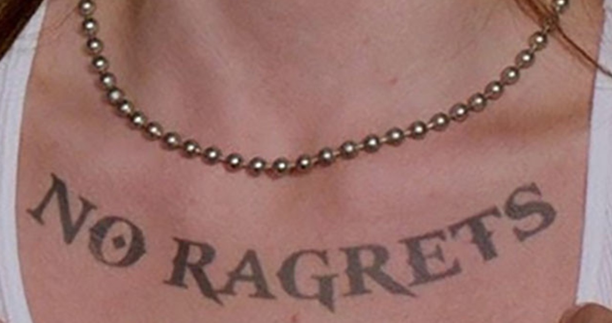 No Ragrets Tattoo Misspelled