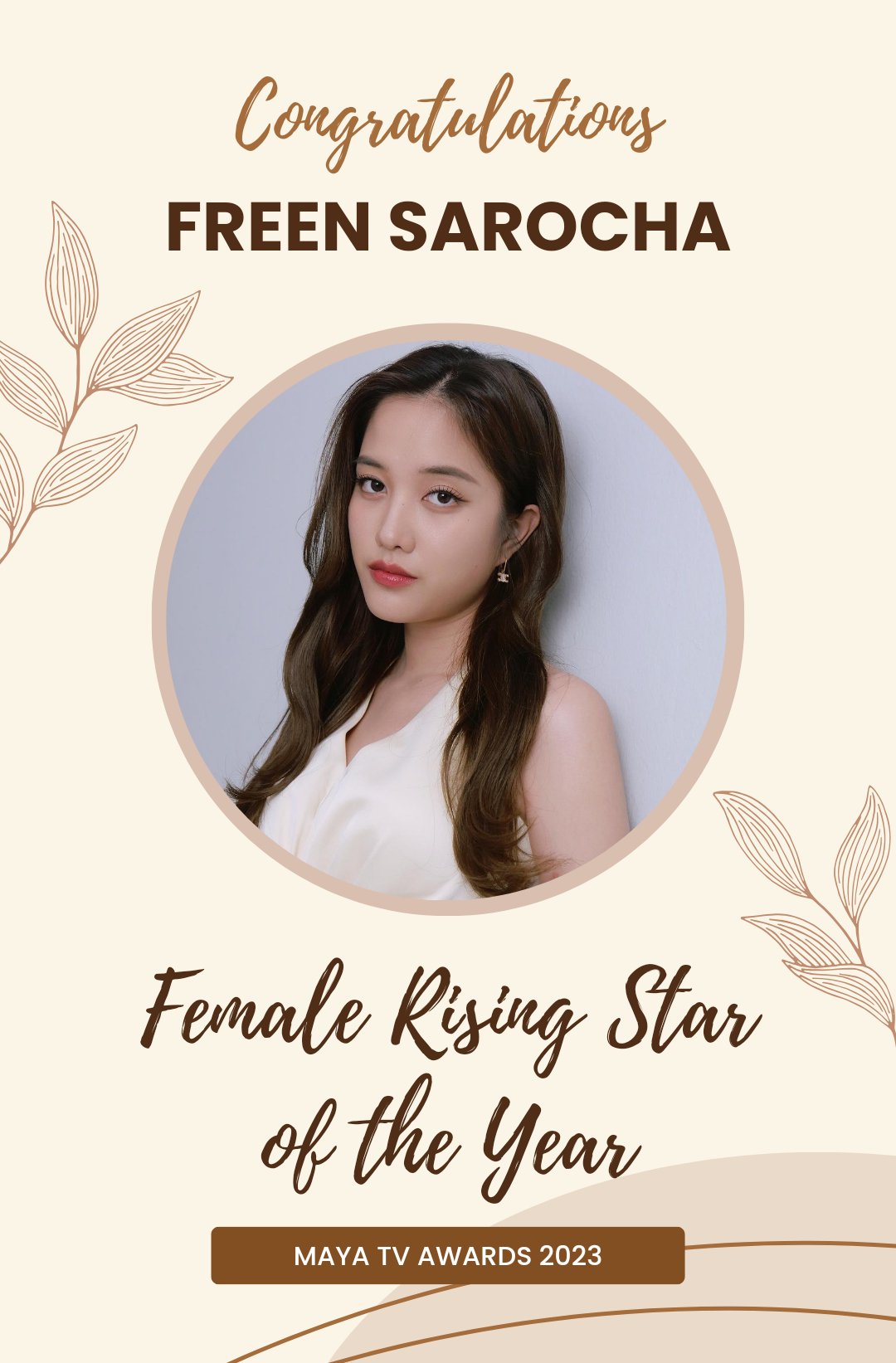 Lionk_0805 on Twitter: "RT @freenbeckynews: Congratulations Freen Sarocha for winning "Female ...