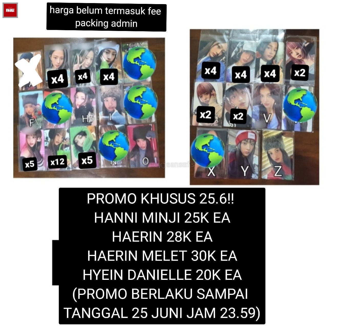 BASE NEWJEANS. on Twitter: "nwjns! promo sampe 25.6!! pc message card nya yuk! @kavinsdom https ...