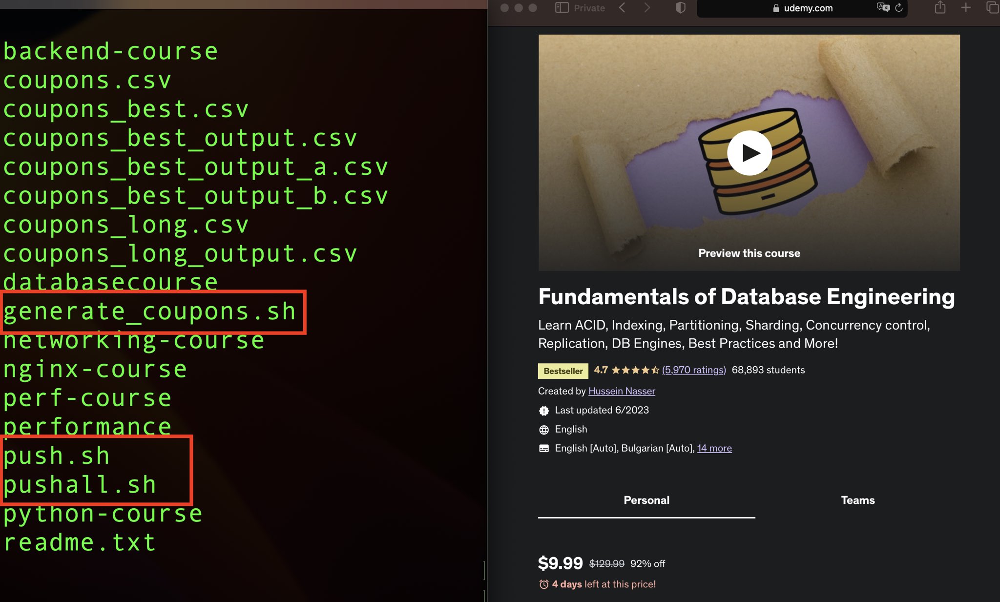 Hussein Nasser on Twitter: "now that i have 6 courses on udemy it time consuming to manage ...