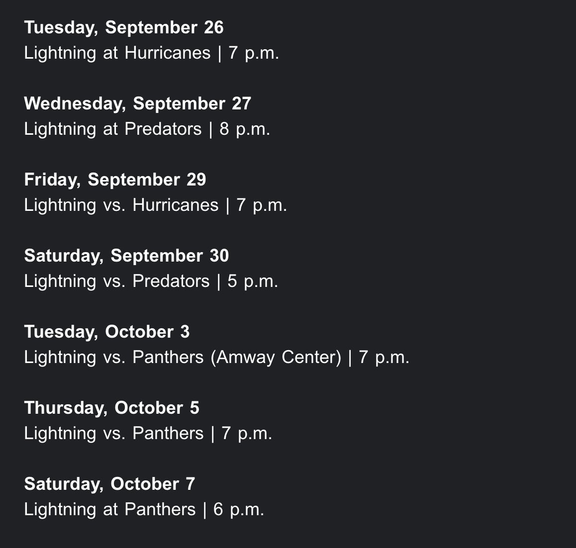 Kasey Hudson on Twitter: "#GoBolts full 2023 preseason schedule ⇩ https://t.co/oi69fTpTbN" / Twitter