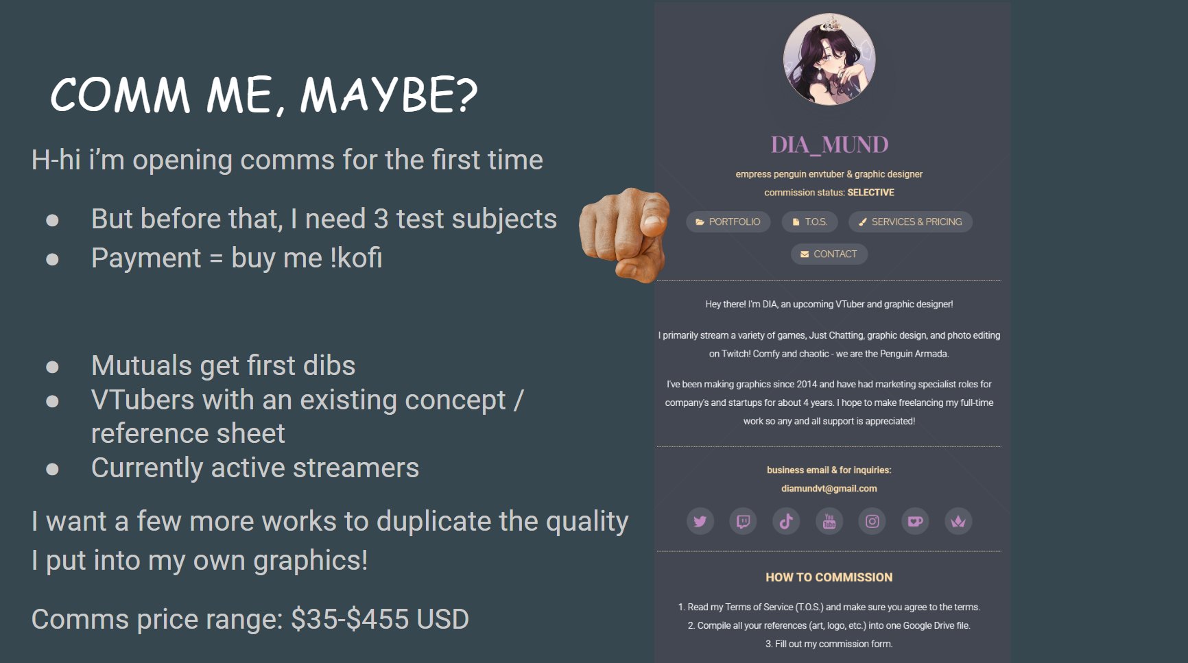 DIA💎🐧 ダイヤ on Twitter: "Hello! I'm looking for VTuber/Streamers with a reference sheet/existing ...