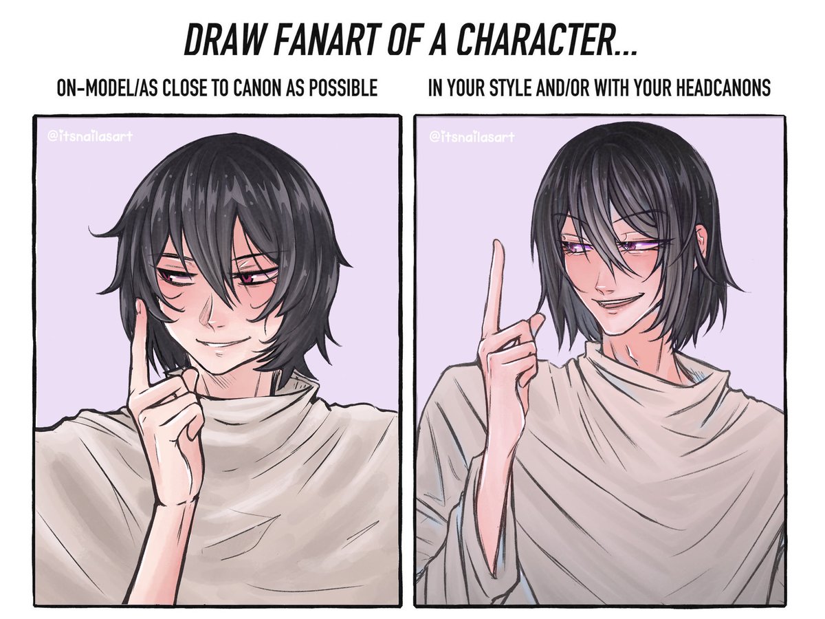 fedya on Twitter: "RT @itsnailasart: Doing the draw fanart of a character trend ☝🏼 It was kinda ...
