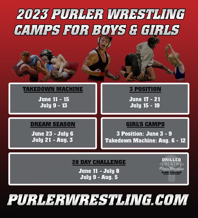 Purler Wrestling on Twitter: "Free Camp… Dream Season 14 day wrestling ...