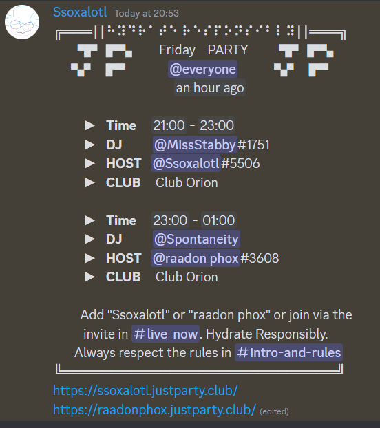 VRC Party Hub on Twitter: "Just Friday Party. Starts 21:00 CEST / 15:00 EDT / https://t.co ...