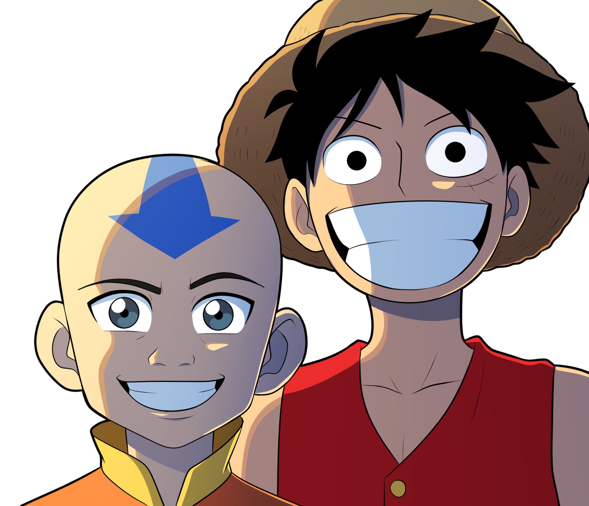 AwesomeEthan48 | COMMISSIONS CLOSED on Twitter: "RT @GALAXY__COWBOY: luffy and aang would be ...
