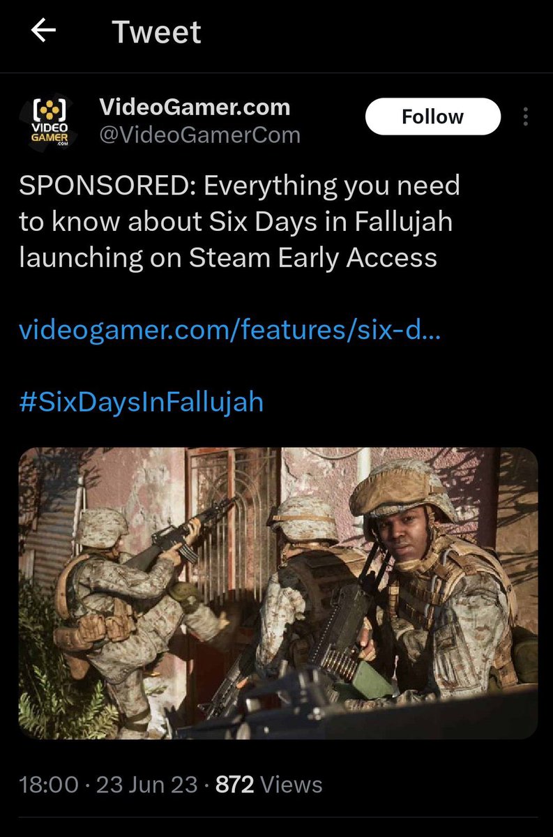 Narwitz on Twitter: "In a now deleted post a gaming website did a sponsored post for Six Days in ...
