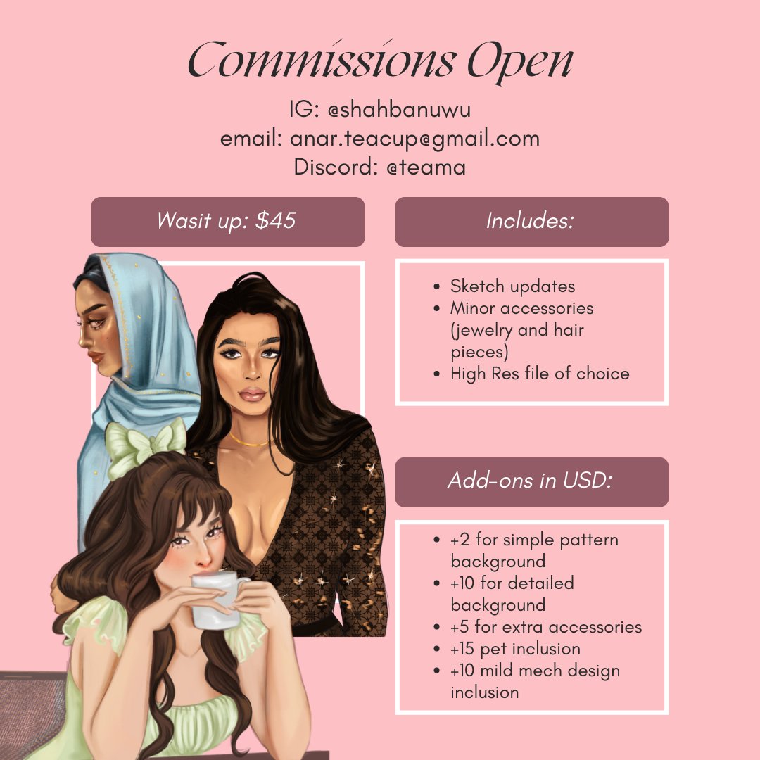 Teama (Commissions Open!) on Twitter: "Hello!!! Updated #Commission art sheet. Thank you for ...