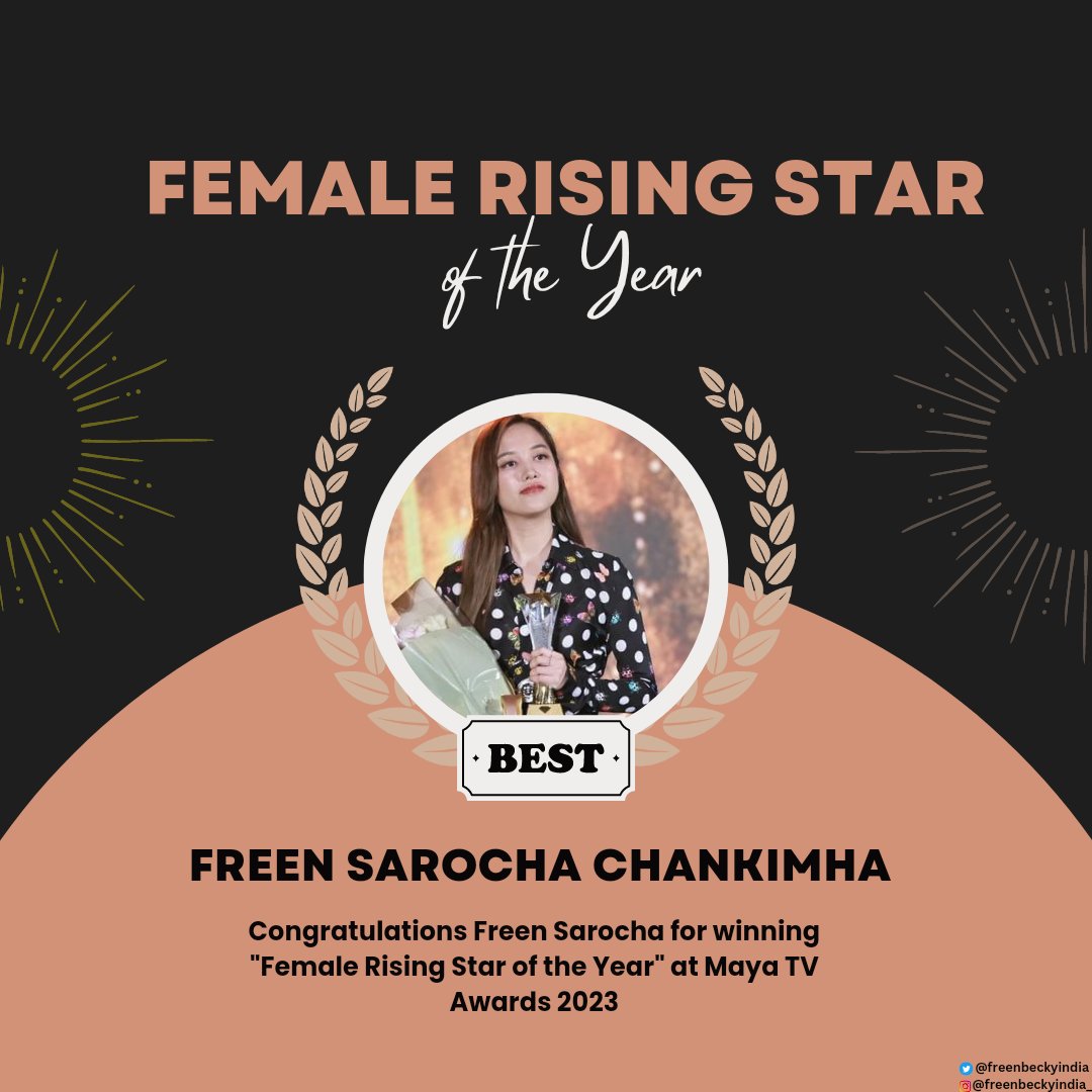 FREENBECKY INDIA OFFICIAL 🇮🇳 on Twitter: "Congratulations Freen Sarocha for winning "Female ...