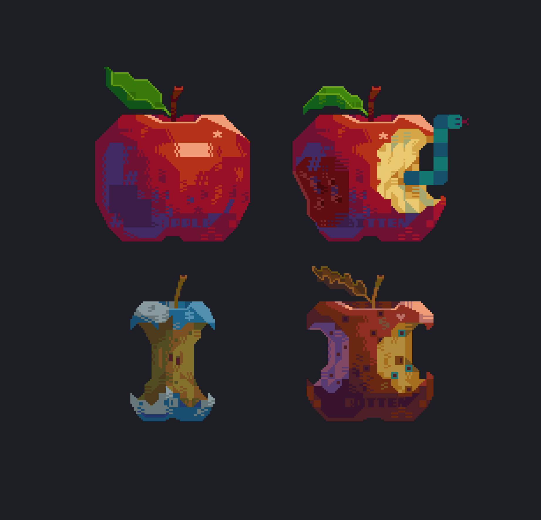 Minecraft Golden Apple Pixel Art