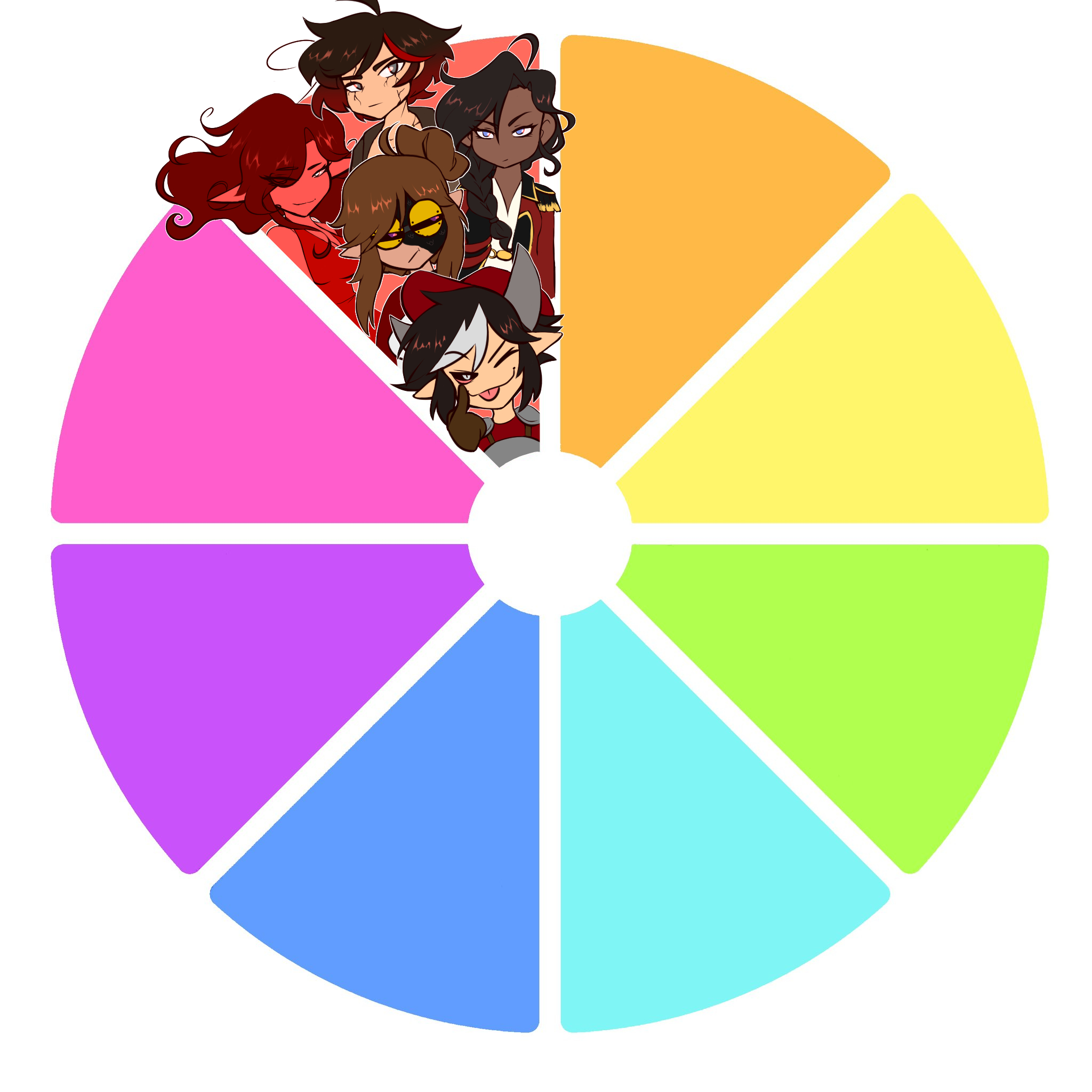 Marshie 💫 COMMISSIONS OPEN on Twitter: "Reds are done! (feat. Inanis, Justin, Luella, Lamia, and ...