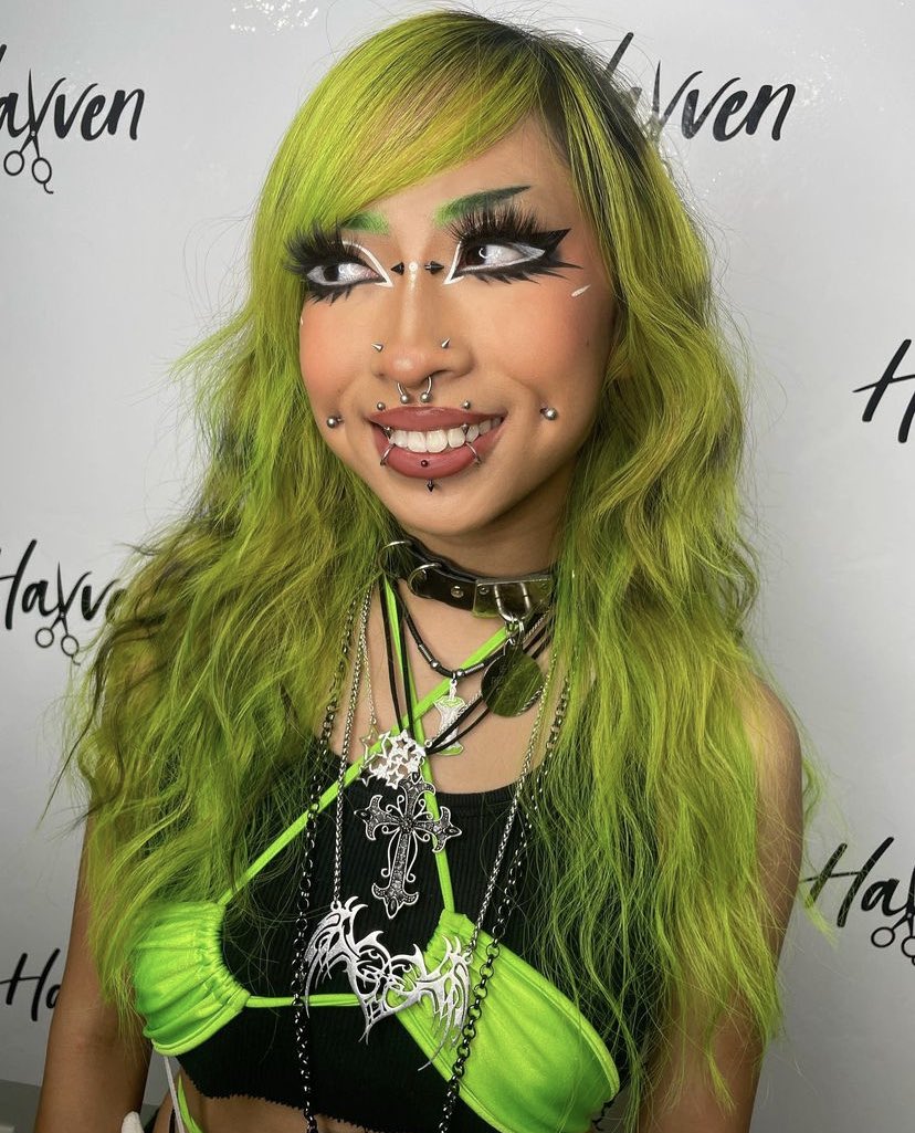 Cyber Goth Makeup Green