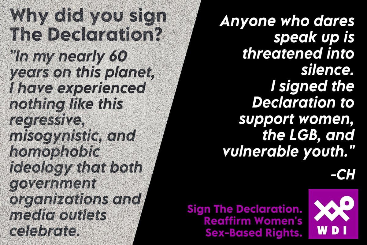 Declaration On Womens Sex Based Rights On Twitter Thank You Ch For