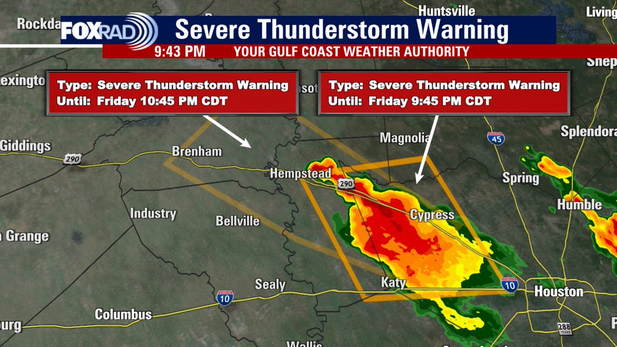 Remeisha Shade FOX 26 WX on Twitter: "A Severe Thunderstorm Warning has been issued. The polygon ...