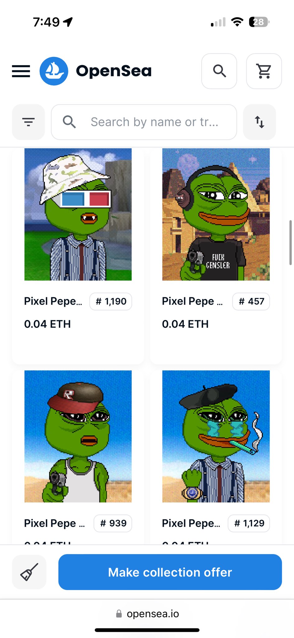 Basiciggy on Twitter: "Dimethyltryptamine.eth is minting @pixelpepe_erc 👀👀 I’m following 🤝🤝 ...