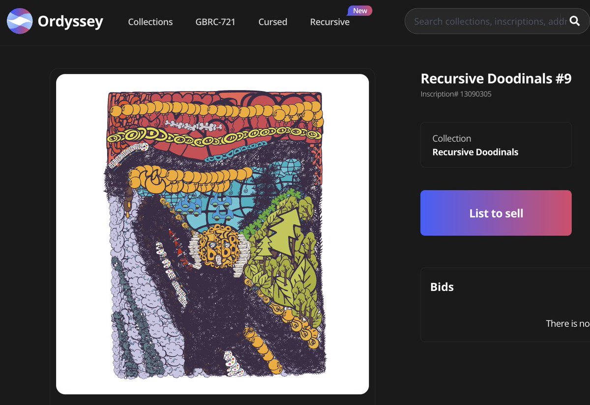 Recursive Doodinals on Twitter: "Impressive recursive inscription rendering from @Ordyssey → ...